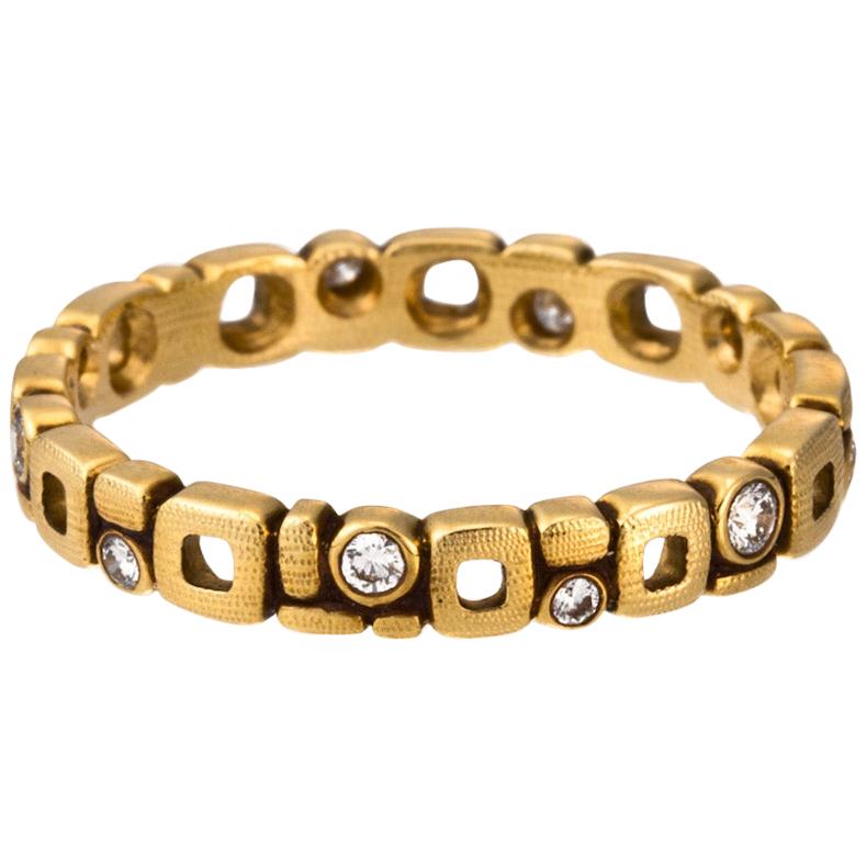 Alex Sepkus Sapphire Ruby Diamond Gold Eternity Band Ring at 1stDibs