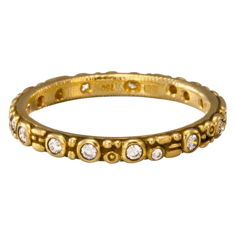 Alex Sepkus Sapphire Ruby Diamond Gold Eternity Band Ring at 1stDibs