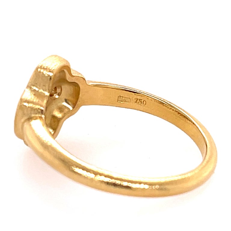 Alex Sepkus Sapphire and Diamond "Little Cross" Ring 18k Yellow Gold ...
