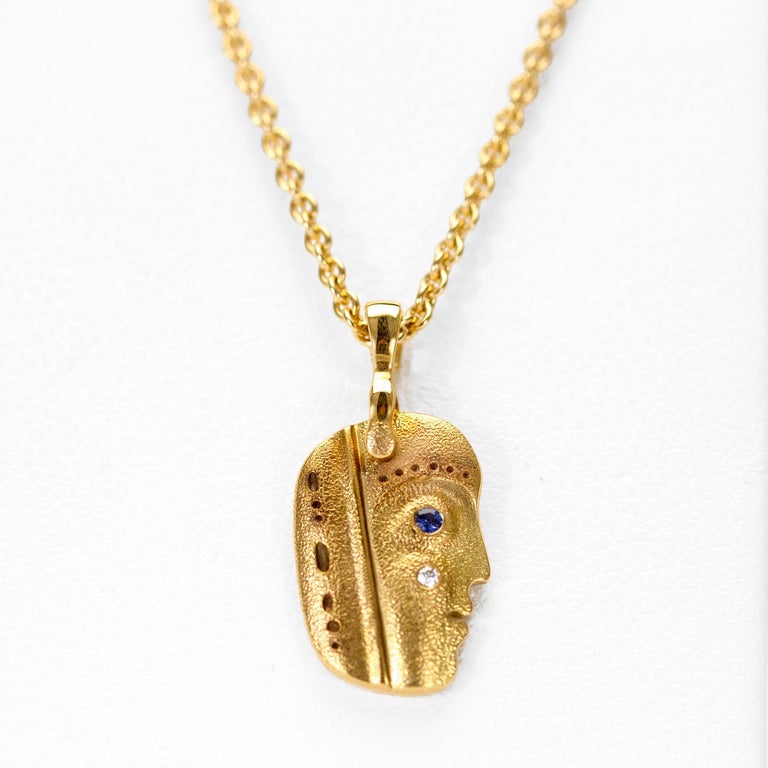 Alex Sepkus "Till We Have Faces" Pendant Necklace with Blue Sapphire in ...