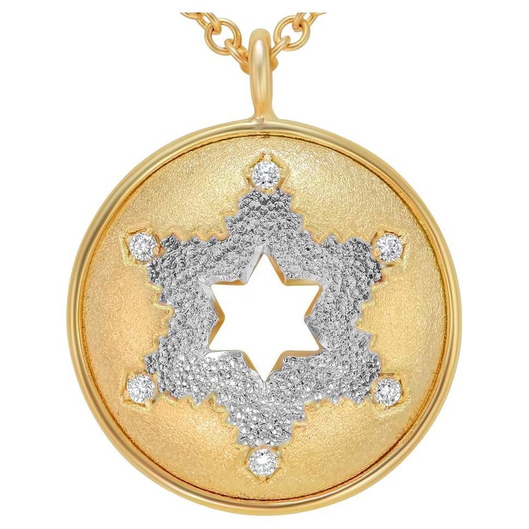 Alex Soldier Diamond Gold Star Pendant Necklace One of a Kind For Sale ...