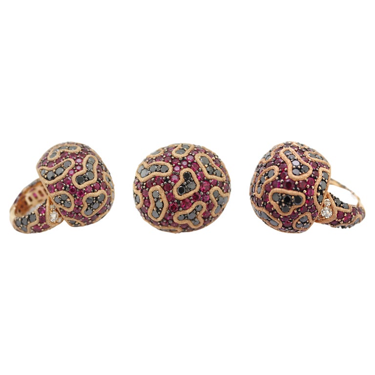 Alex Soldier Diamond, Rose Gold “Lace” Ring For Sale at 1stDibs