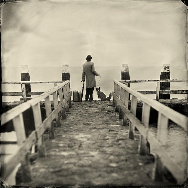 Alex Timmermans - Fleeing Brexit- white framed black and white ...