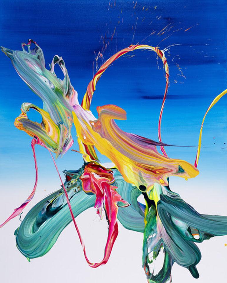 Alex Voinea - AV 762 - A Liquid Abstraction in Vivid Colours Against a ...