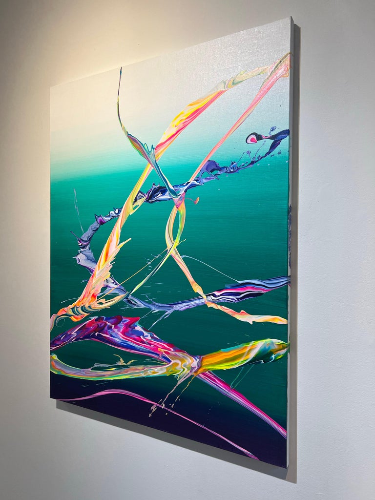 Alex Voinea - AV 762 - A Liquid Abstraction in Vivid Colours Against a ...