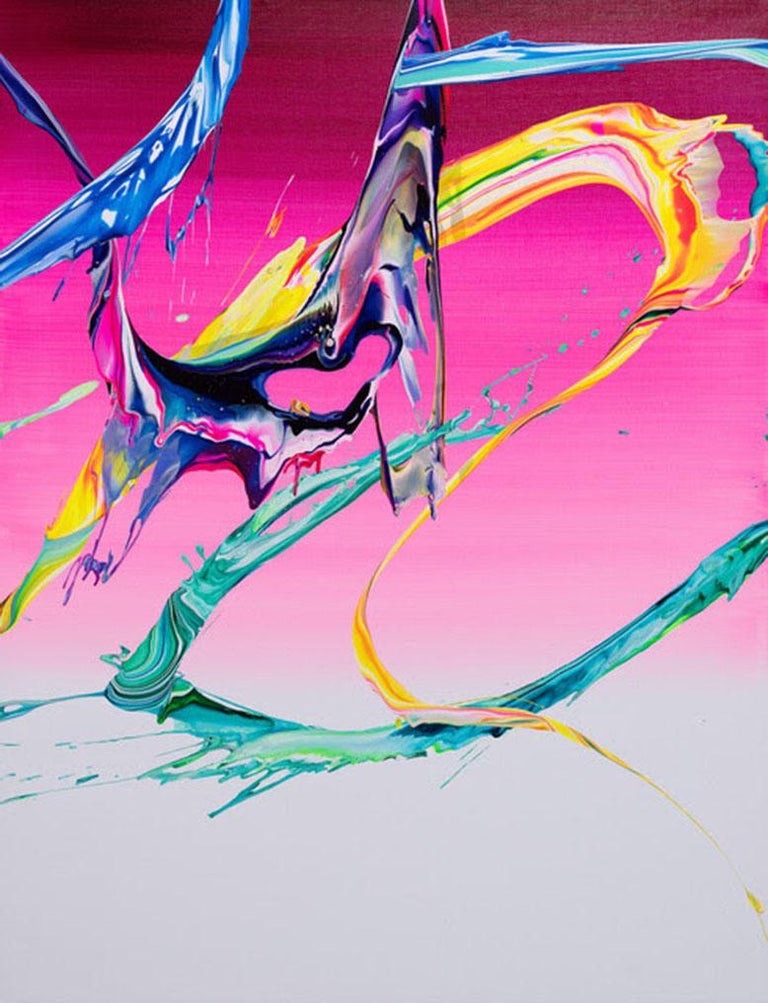 Alex Voinea - AV 763 - A Liquid Abstraction in Vivid Colours Against a ...