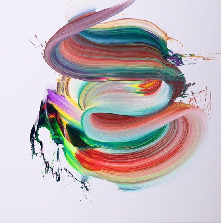 Alex Voinea - AV 863 - A Liquid Abstraction in Red, Green, and Purple ...