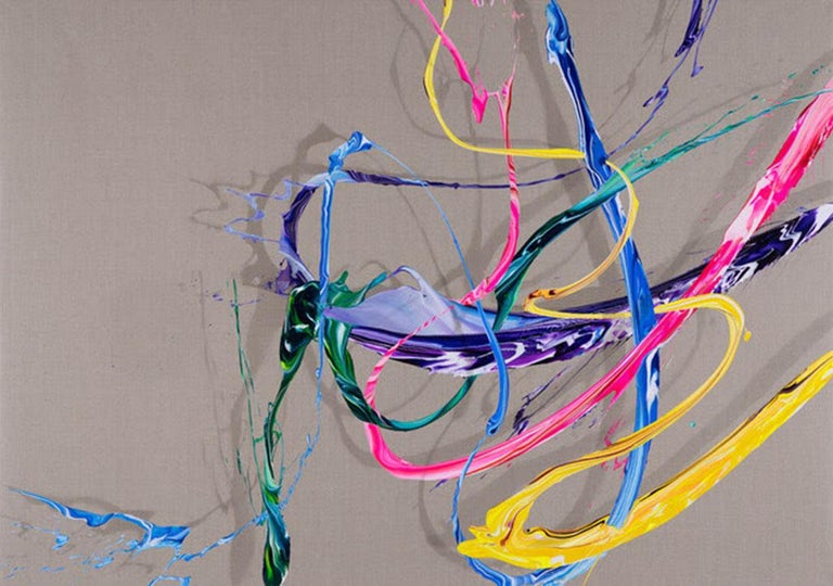 Alex Voinea - AV 879 - A Liquid Abstraction in Purple, Pink, Yellow ...