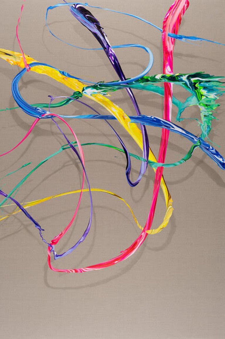 Alex Voinea - AV 888 - A Liquid Abstraction in Purple, Pink, Yellow ...