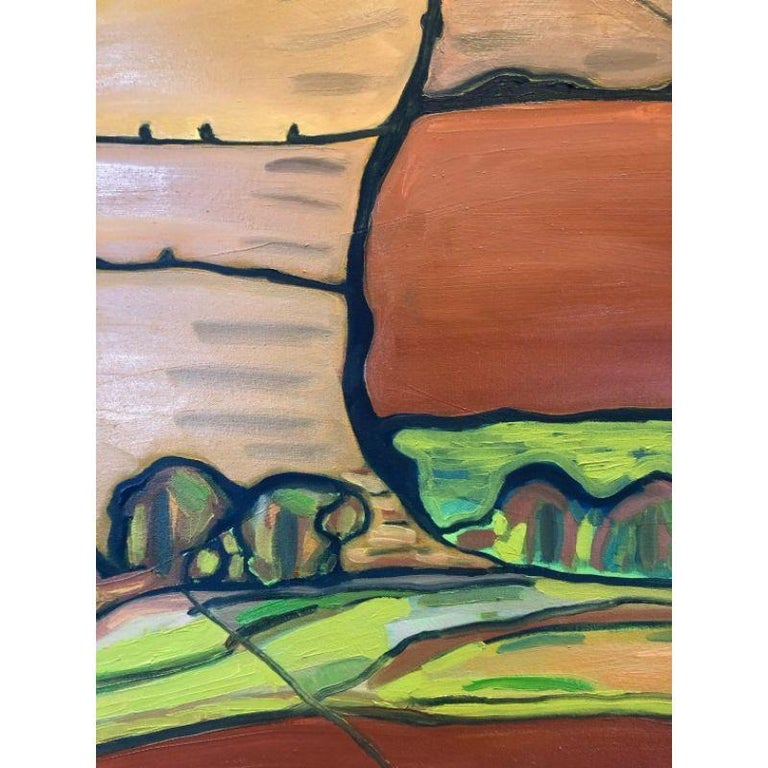 Alexa Roscoe - Rolling Hill No.2 Oil Paint on Canvas, Painting by Alexa ...
