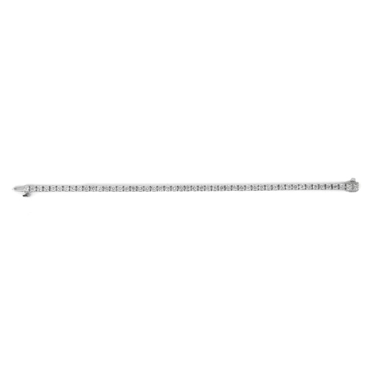 Alexander 4.09 Carats Diamond Tennis Bracelet 18-Karat White Gold For ...