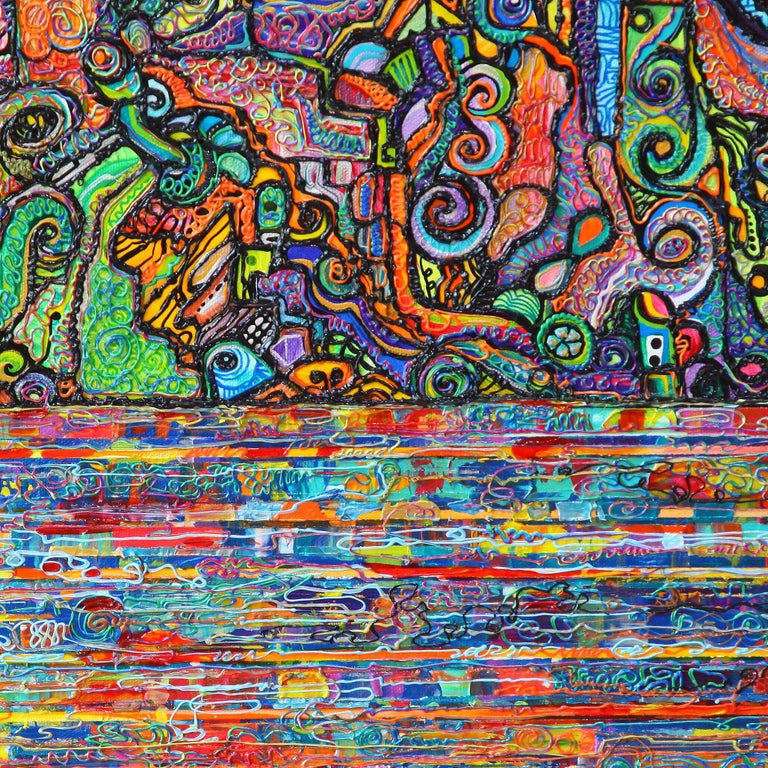 Alexander Arshansky - Biomorphic Cubist Painting, "Torrey Pines" For ...