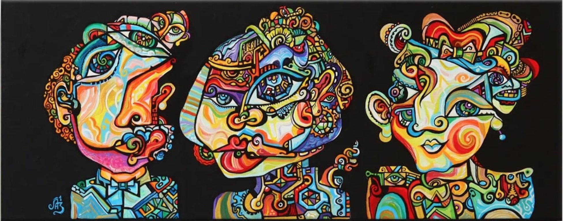 Alexander Arshansky - Contemporary Cubist Painting, "Tortured" For Sale ...