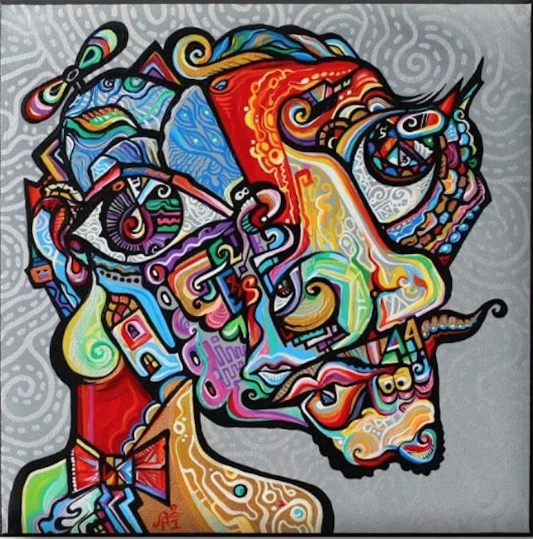 Alexander Arshansky - Contemporary Cubist Painting, "Contestants" For ...