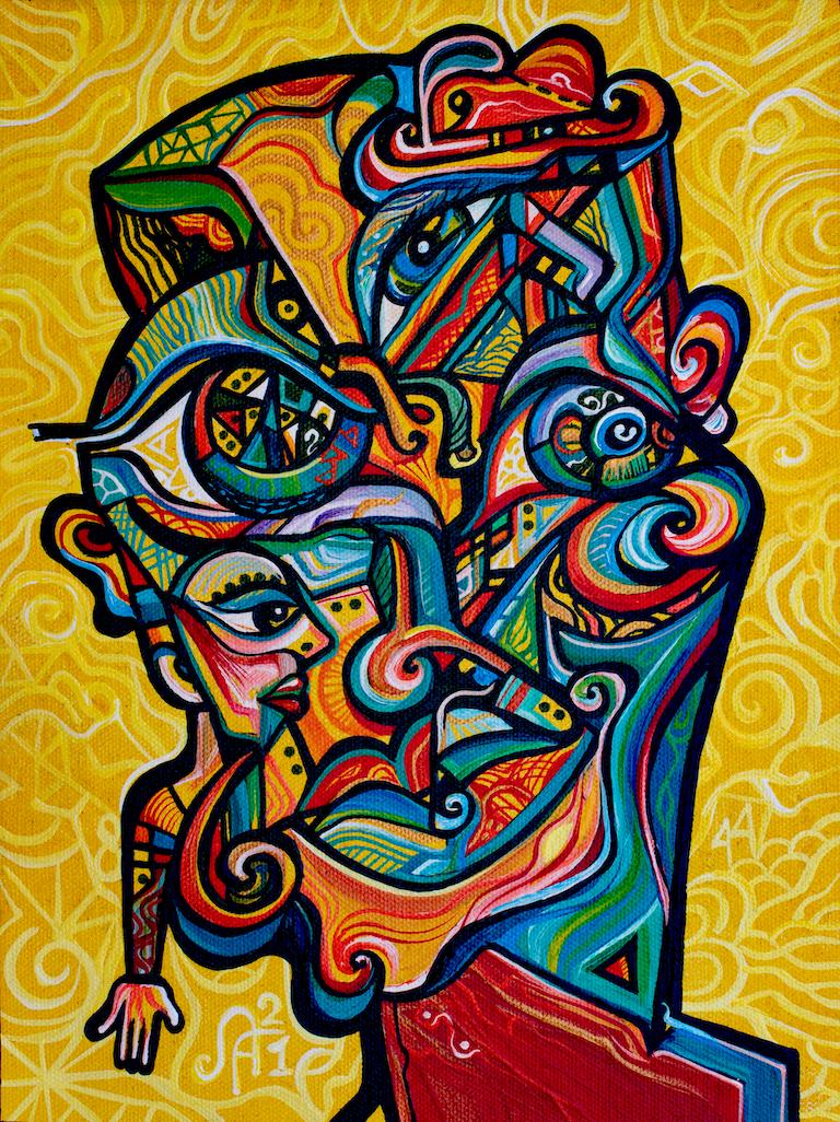 Alexander Arshansky - Portrait biomorphique cubiste intitulé « Justice ...