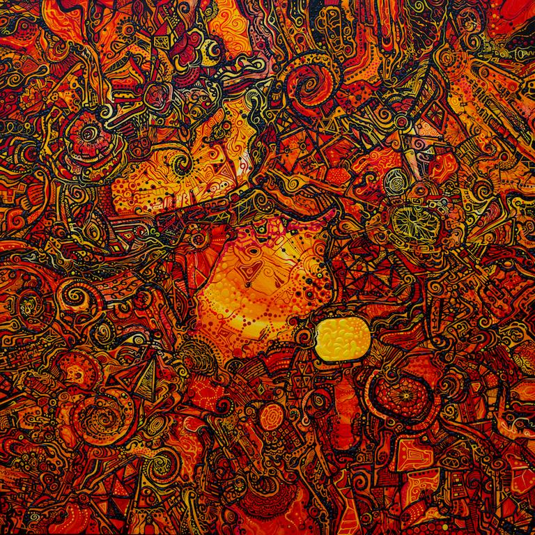 Alexander Arshansky - Contemporary Vibrant Cubist Painting, "The ...