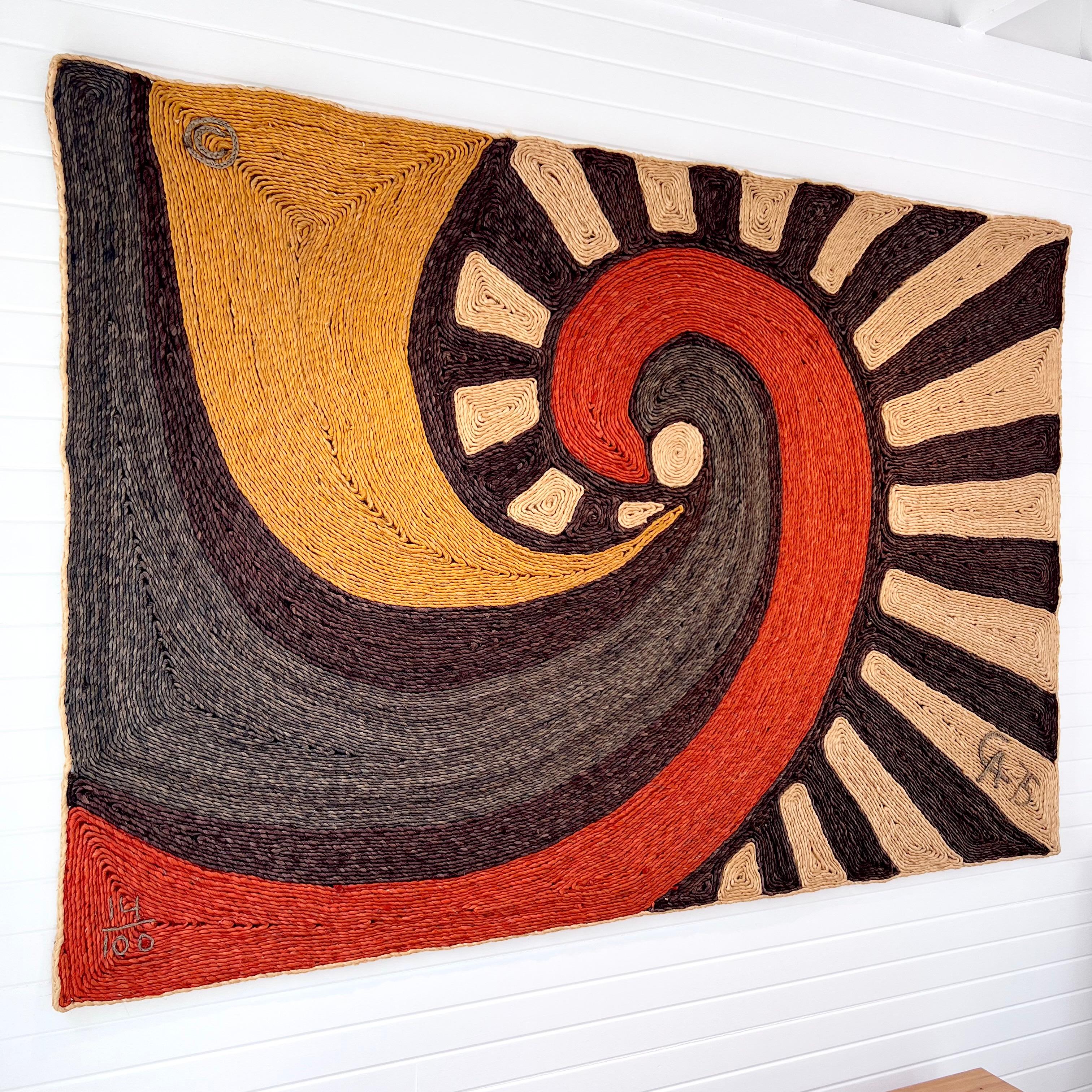 Alexander Calder Jute 'Swirl' Tapestry, 1975 Guatemala For Sale at 1stDibs