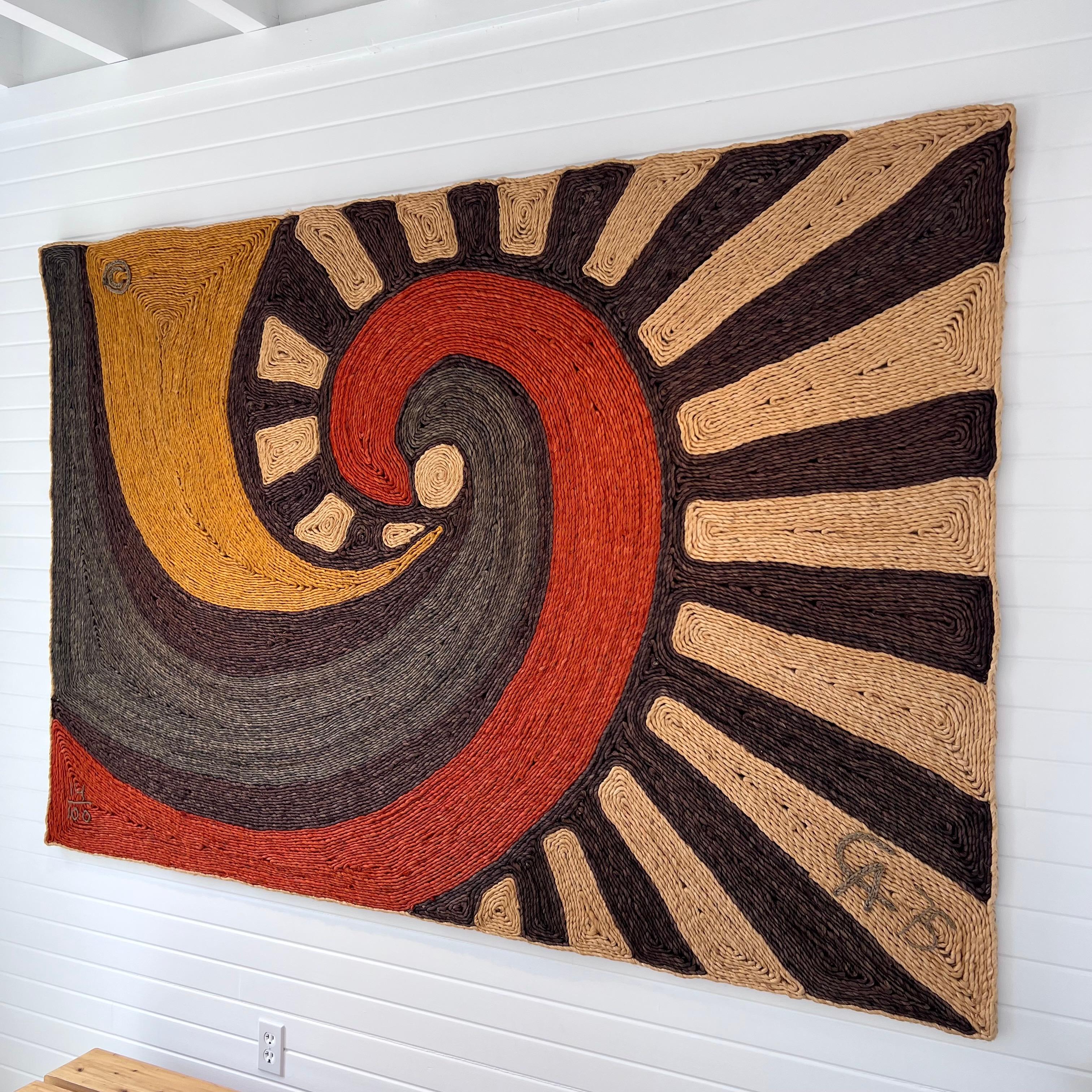Alexander Calder Jute 'Swirl' Tapestry, 1975 Guatemala For Sale at 1stDibs