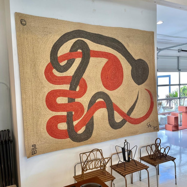 Alexander Calder Jute Tapestry, 1975 Guatemala For Sale at 1stDibs