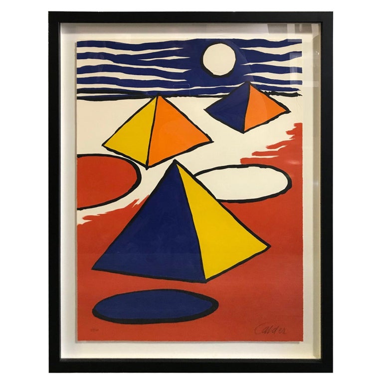 Alexander Calder Limited Edition Signed Lithograph Pyramids at Night ...