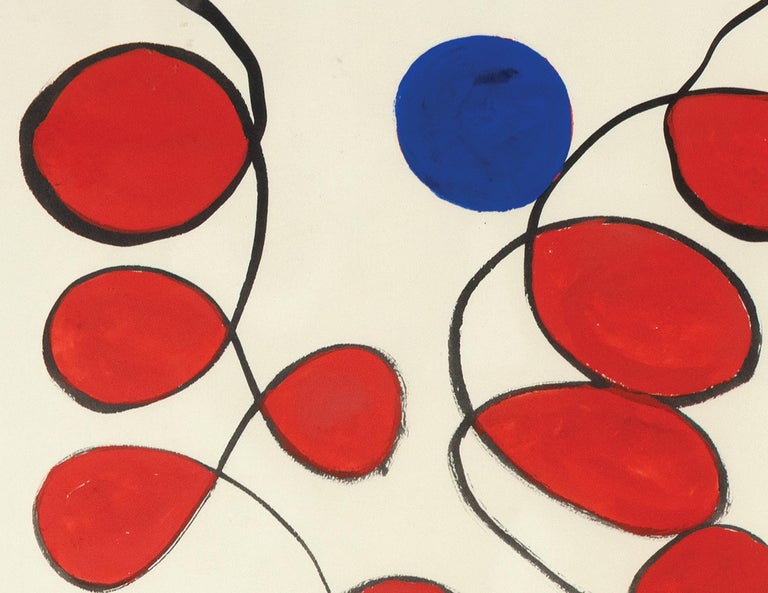 Alexander Calder - Blue Dots in Red Loops at 1stDibs