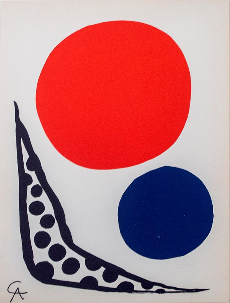 Alexander Calder - "Composition" an Original Color Lithograph signed by ...