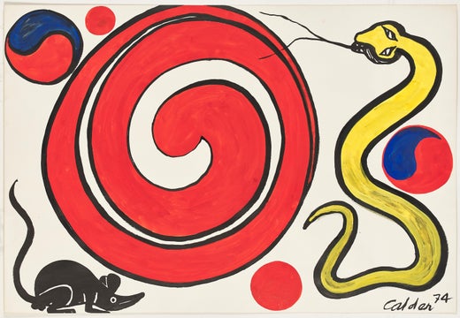 Alexander Calder - Alexander Calder Roses lithograph (Calder derrière ...