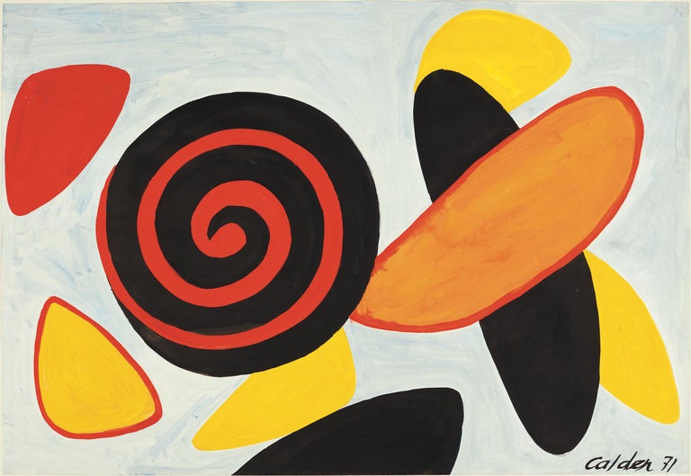 Alexander Calder - Red and Black Spiral For Sale at 1stDibs