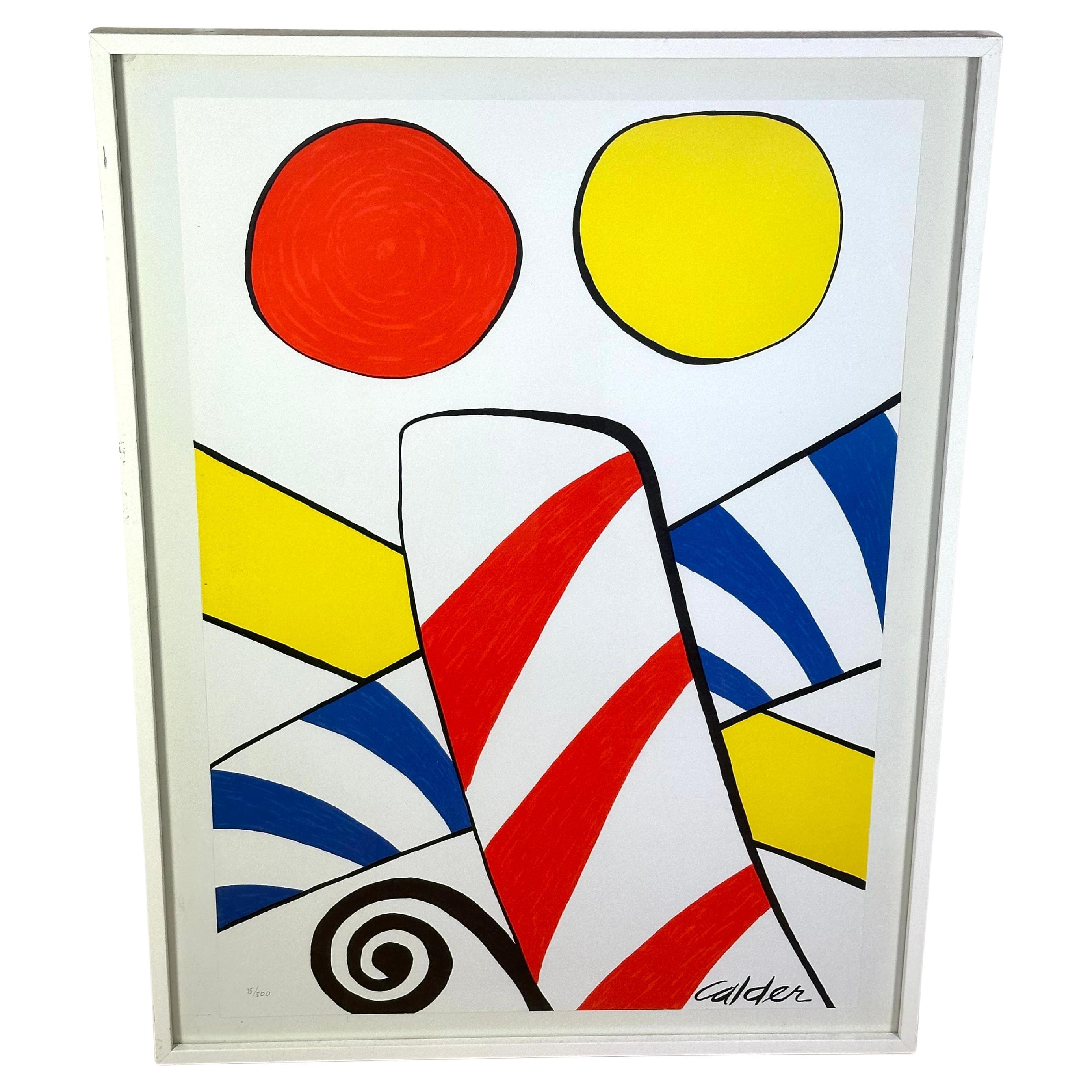 Alexander Calder, print signed and numbered with certificate dated 1975 ...