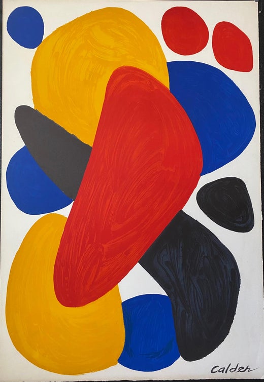 Alexander Calder - "Stabile with Red Sun Galerie Maeght, " Original ...