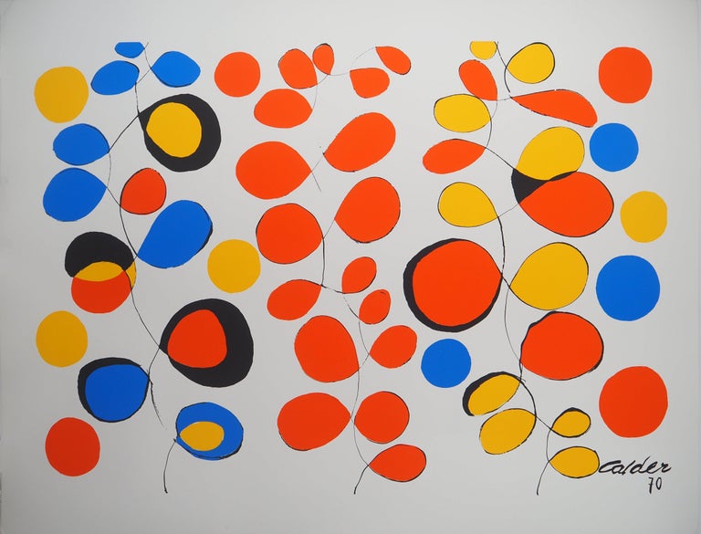 Alexander Calder - Colored Leafs - Tall Original Screenprint For Sale ...
