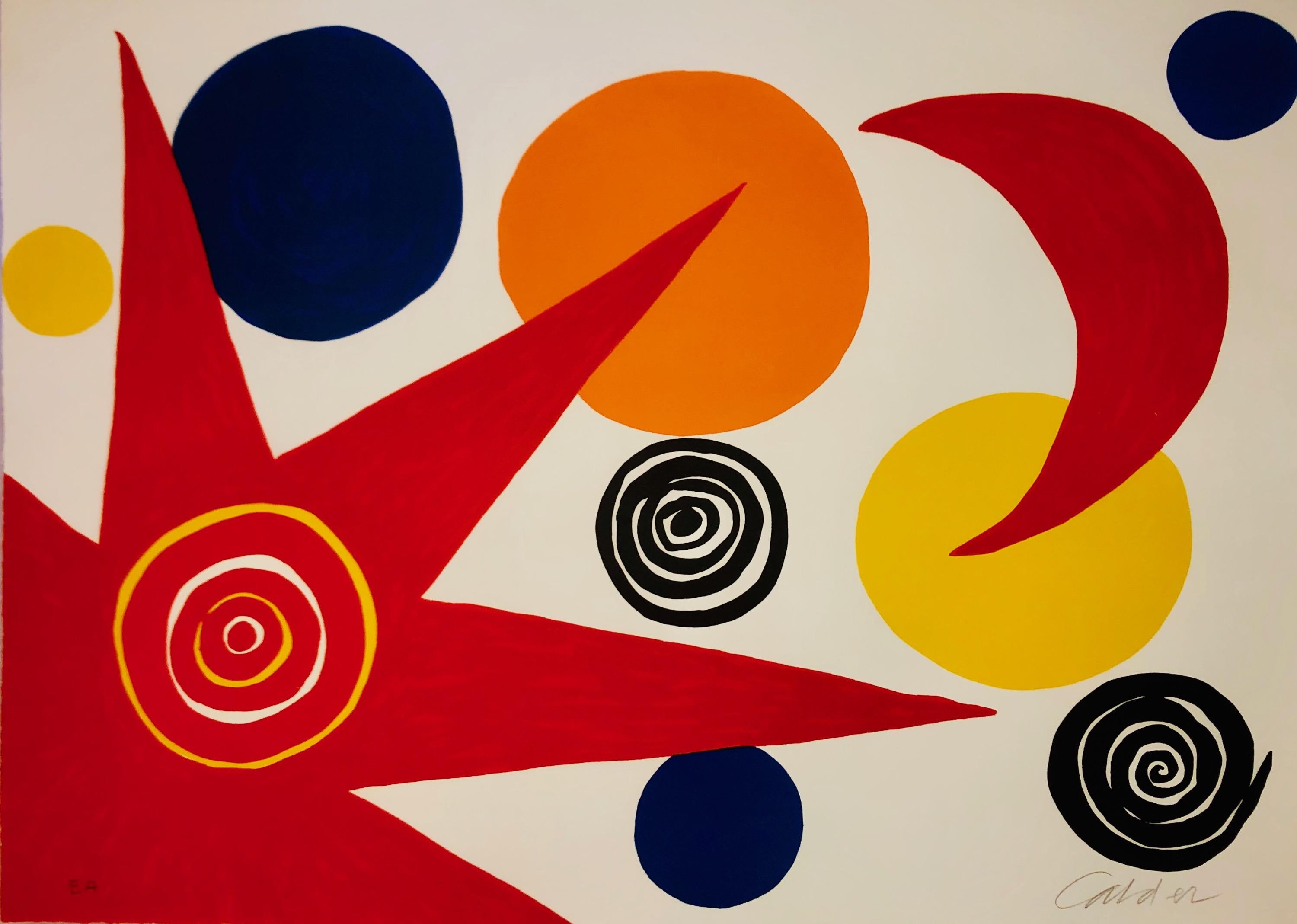 Alexander Calder - Cercles Noir, Rouge, Bleu at 1stDibs