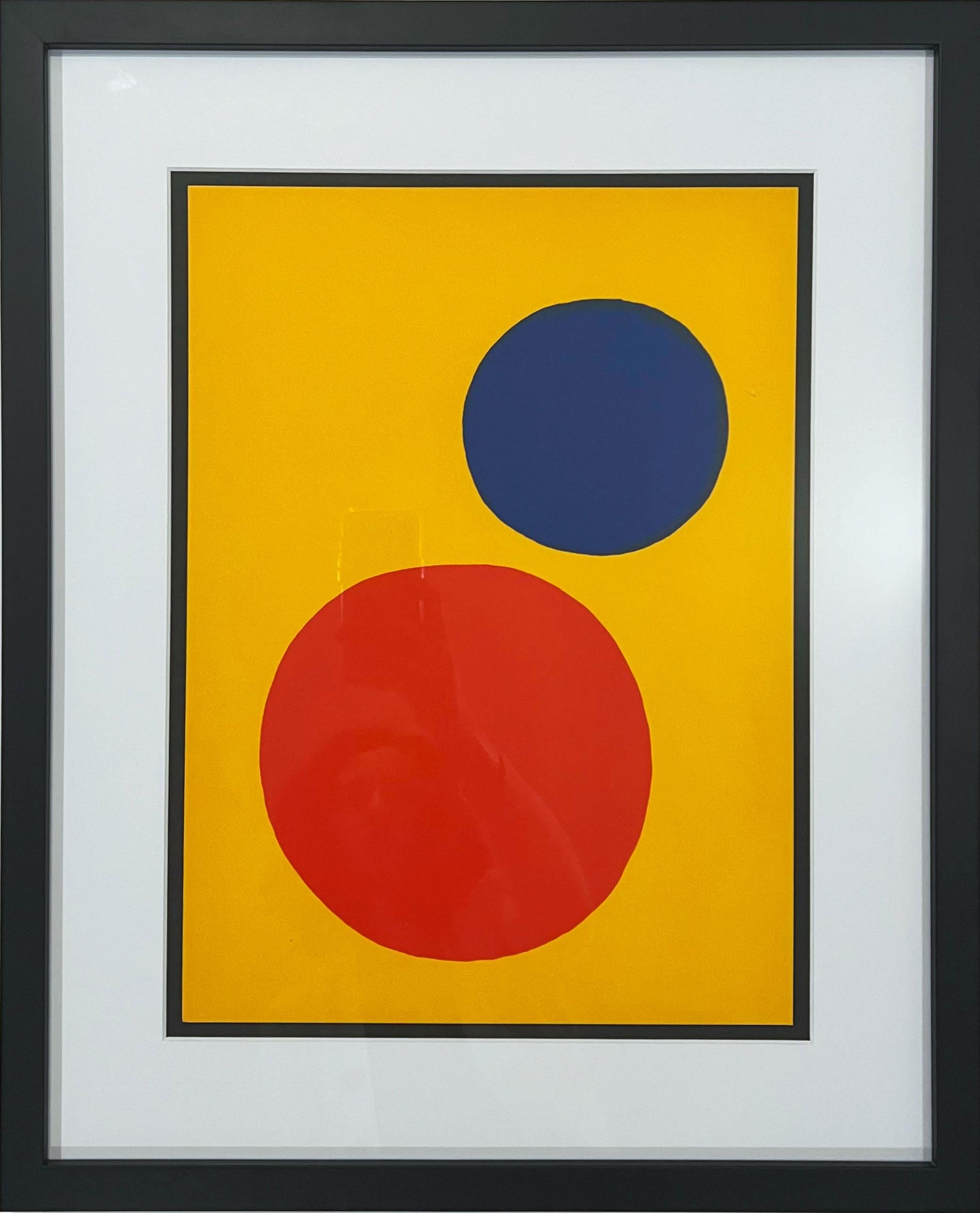 Alexander Calder - "Soleil Noir," Colored Lithograph Checkered ...