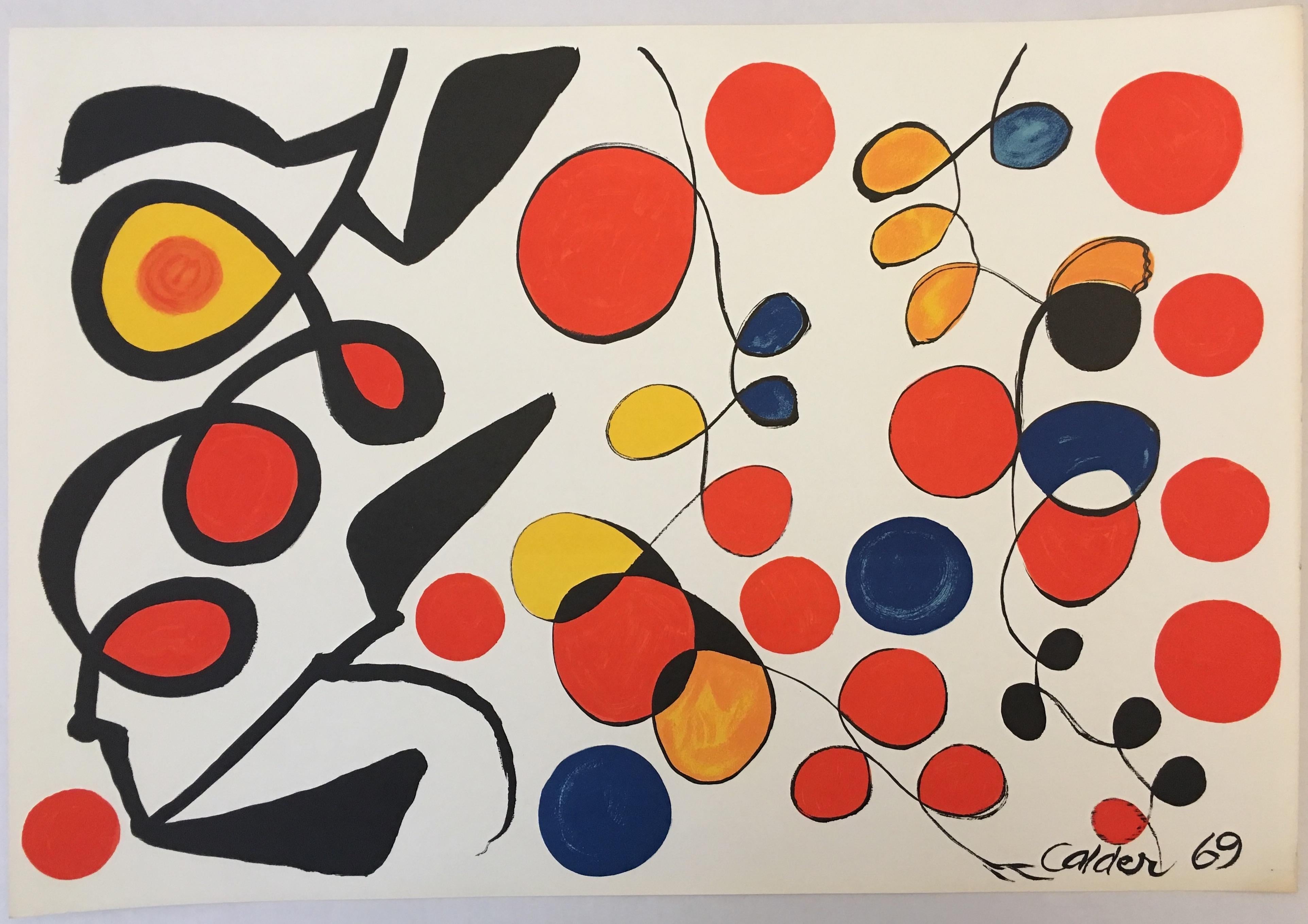 Alexander Calder - "Stabile with Red Sun Galerie Maeght," Original ...