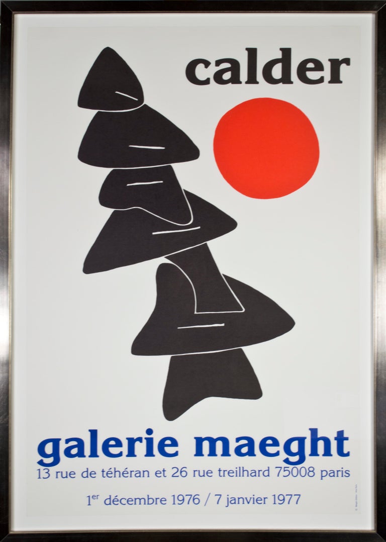 Alexander Calder - "Stabile with Red Sun Galerie Maeght," Original ...