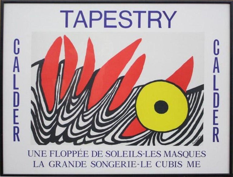 Alexander Calder - "Tapestry" Framed Exhibition Poster For Sale at 1stDibs