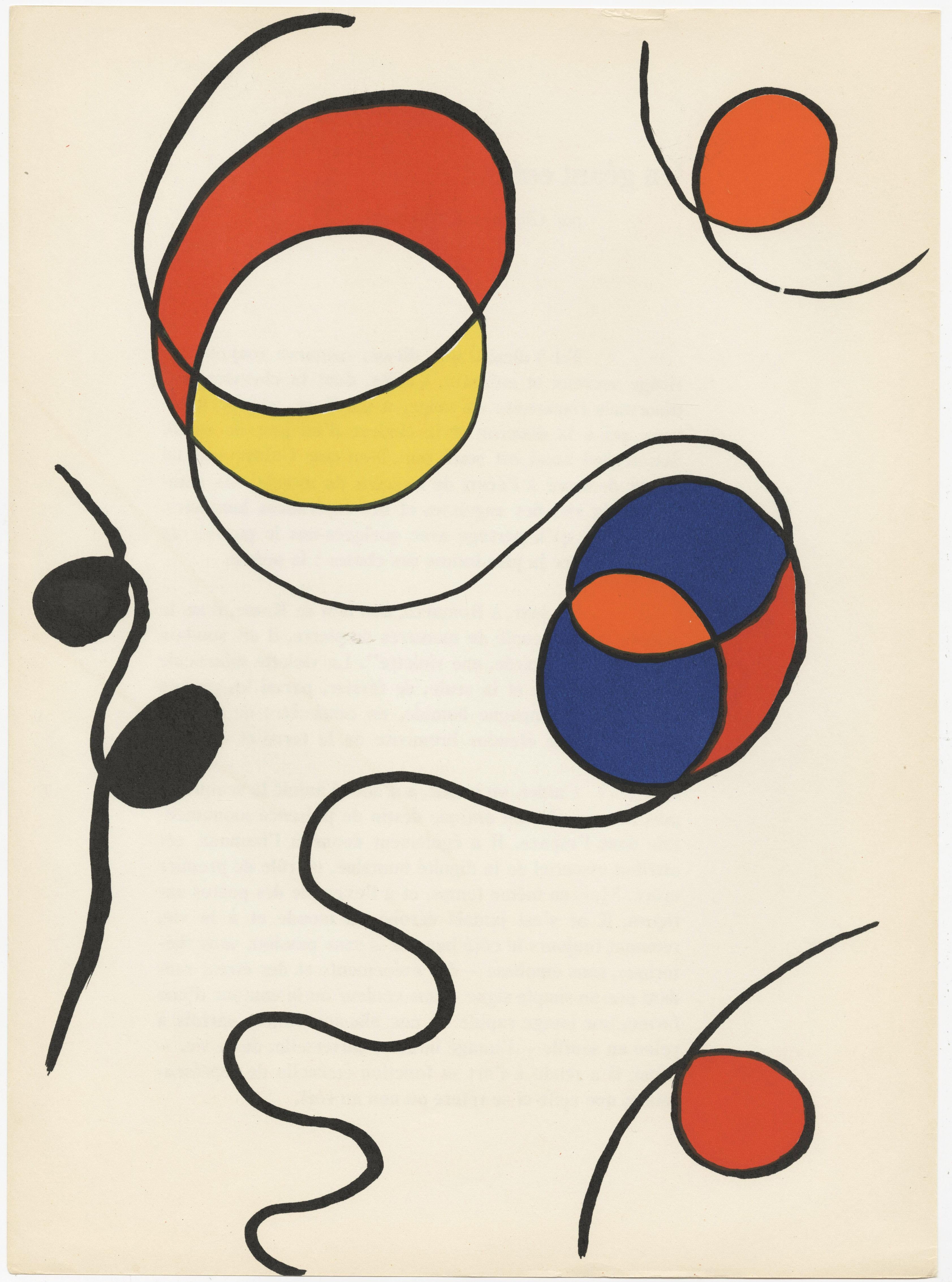 Alexander Calder - Untitled (orange, blue, red and yellow squiggles) at ...