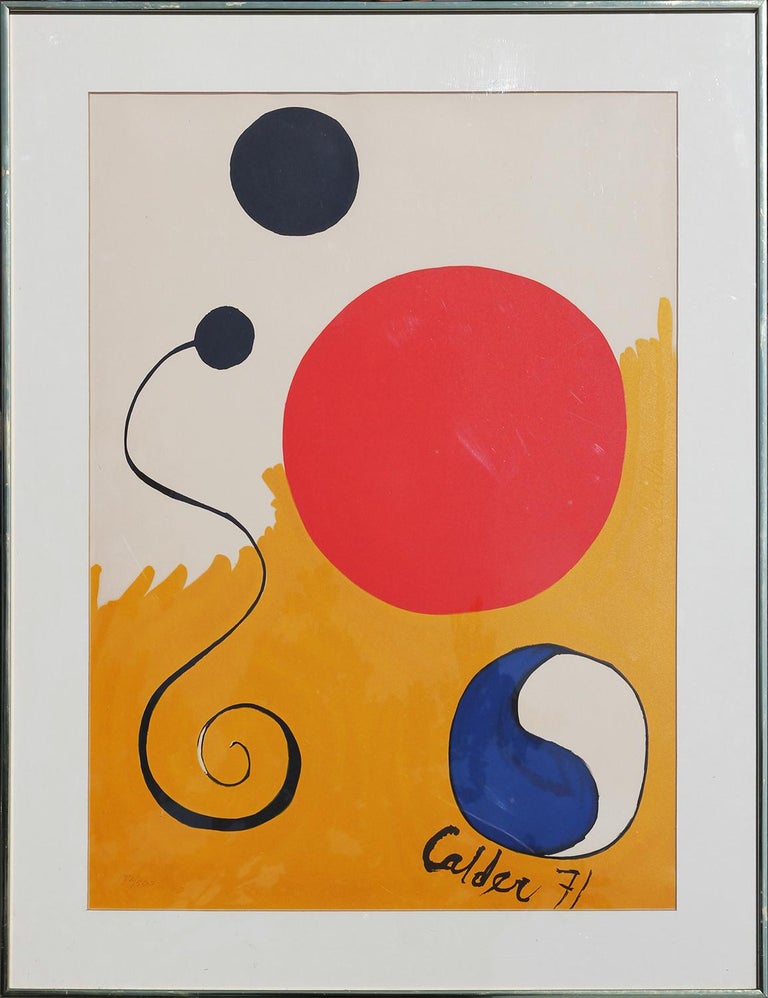 Alexander Calder - Yellow, Blue, and Red Abstract Modern Geometric ...