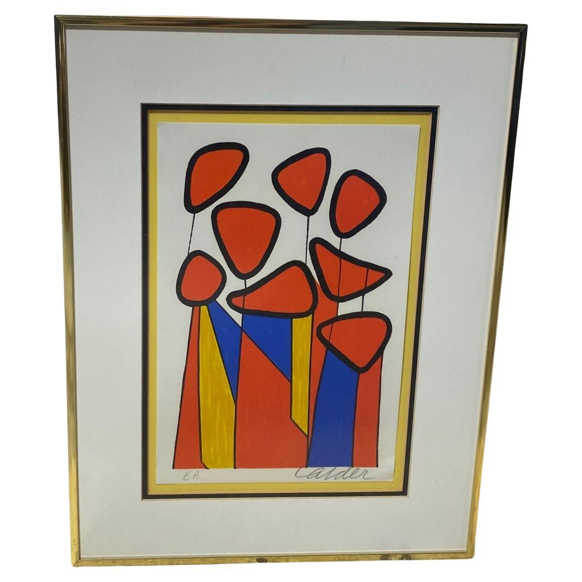Alexander Calder Signed Lithograph Print Squash Blossoms, 1973 For Sale ...