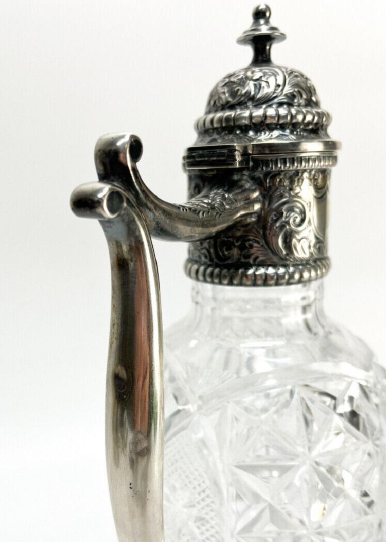 Alexander Clark Birmingham Sterling Silver Glass Ewer, 1912 For Sale at ...