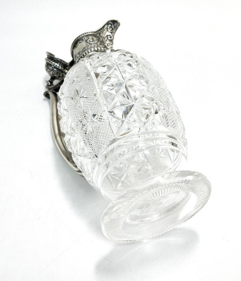 Alexander Clark Birmingham Sterling Silver Glass Ewer, 1912 For Sale at ...