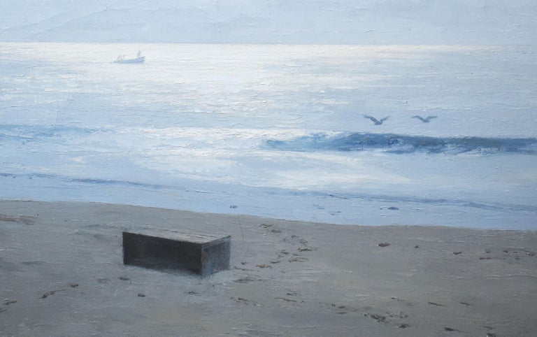 Alexander Farnham - Antique American Moonlit Ocean Wave Seascape ...