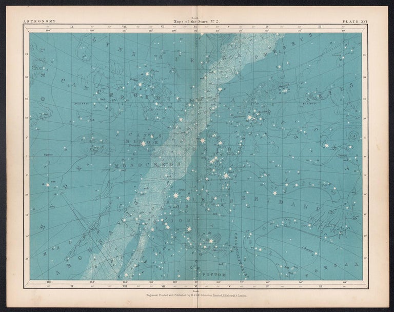 Maps of the Stars. Antique astronomy constellations map For Sale at 1stDibs