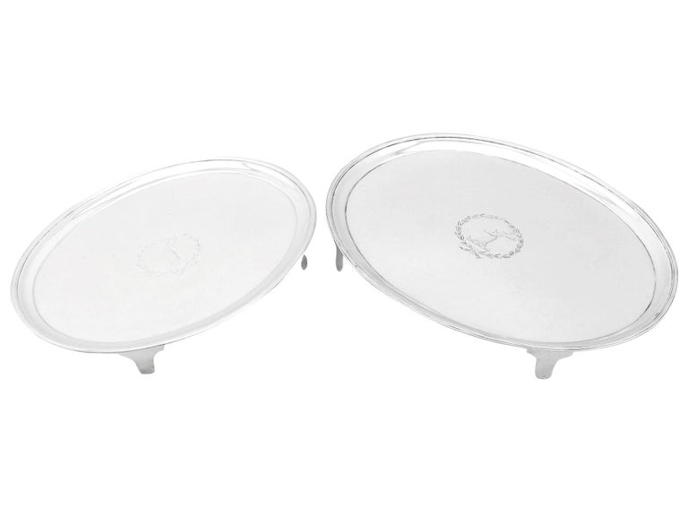 Alexander Kelty Newcastle Sterling Silver Salvers For Sale at 1stDibs
