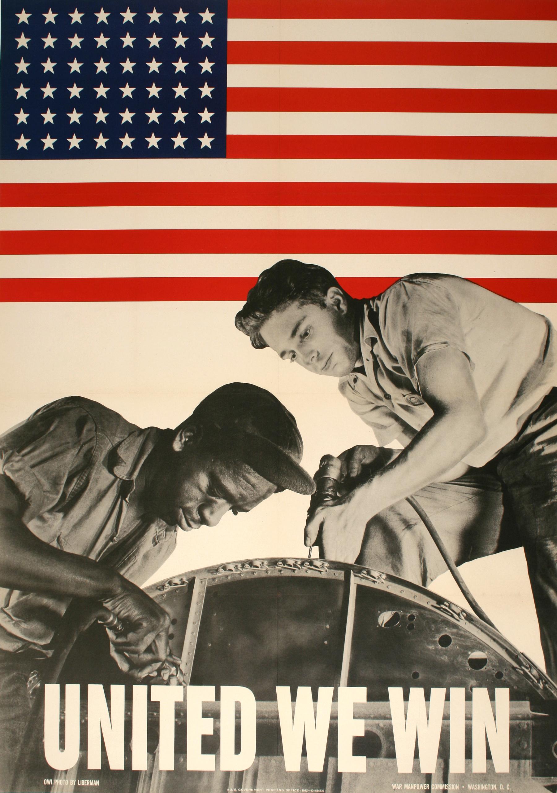 Alexander Lieberman - United We Win - Cartel original de la Segunda ...