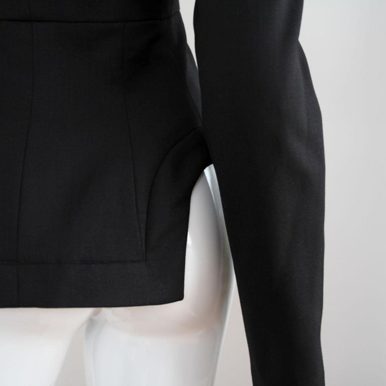 ALEXANDER MCQUEEN 2000 Black Cutouts Blazer / Jacket For Sale at 1stDibs