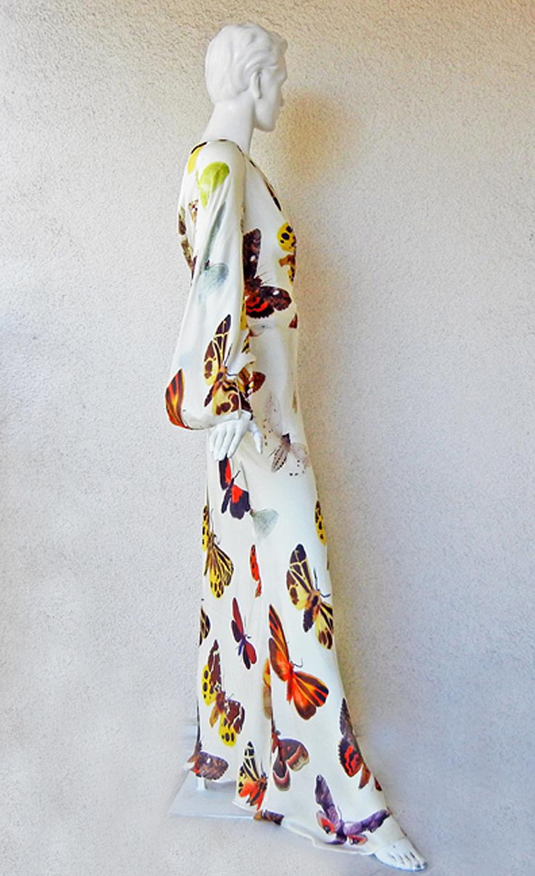 Alexander McQueen 2005 One Shoulder Butterfly Dress Gown in Ad ...