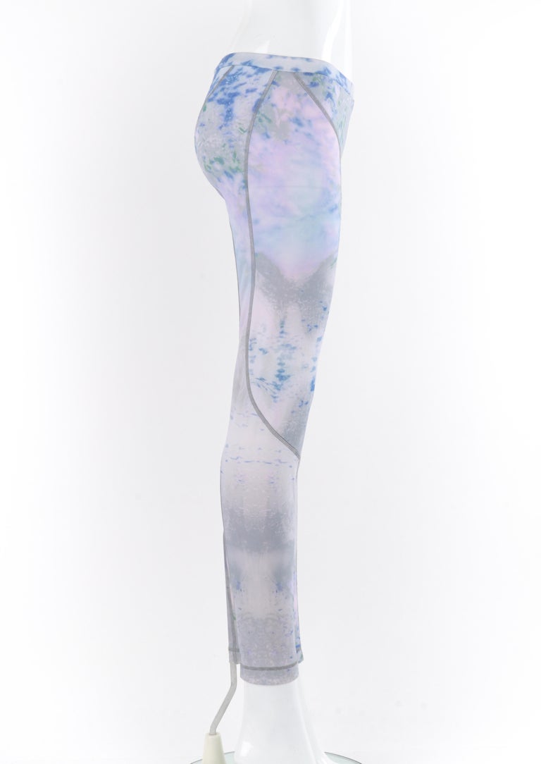 ALEXANDER McQUEEN 2012 McQ Blue Green Pink Pastel Abstract Print ...