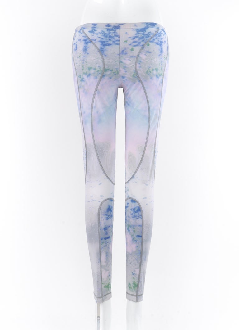 ALEXANDER McQUEEN 2012 McQ Blue Green Pink Pastel Abstract Print ...