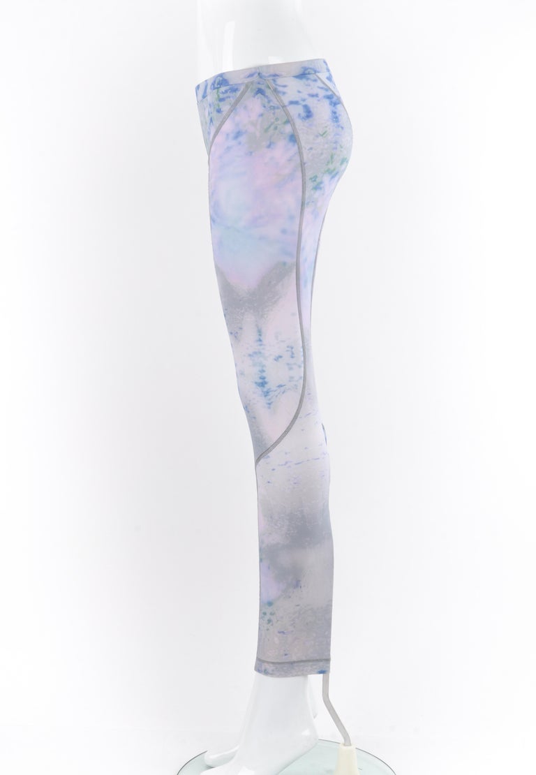 ALEXANDER McQUEEN 2012 McQ Blue Green Pink Pastel Abstract Print ...
